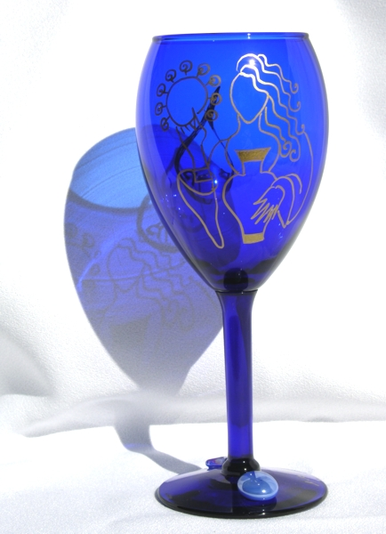 Miriam’s Cup, blue cobalt glass - Miriam's Cup
